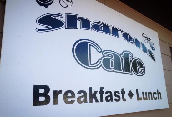 Menu at Sharon's Cafe, Hinton