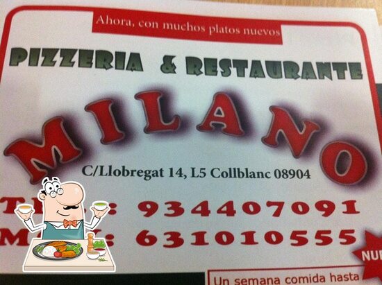 Menu at Pizzeria & Restaurante Milano, Spain