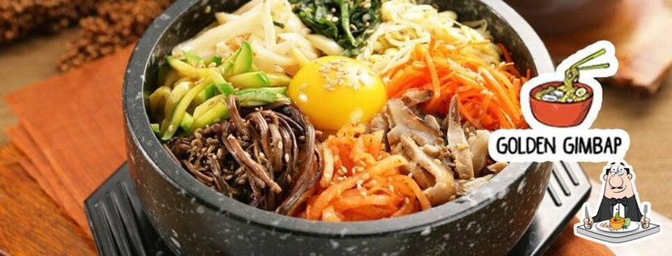 Menu at Golden Gimbap restaurant, Columbia