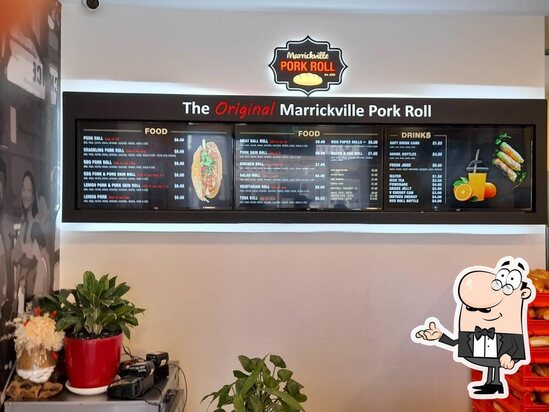 Menu at Marrickville Pork Roll fast food, Marrickville, 236 Illawarra Rd