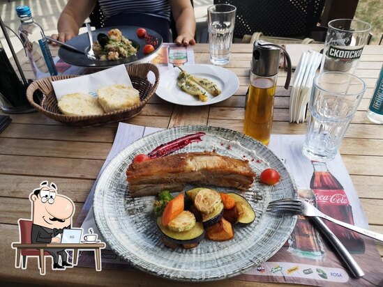 Menu at Aurora Kozjak restaurant, Macedonia