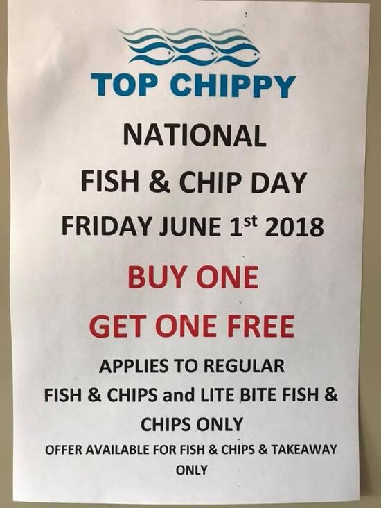 Menu at The Top Chippy. fast food, Preston