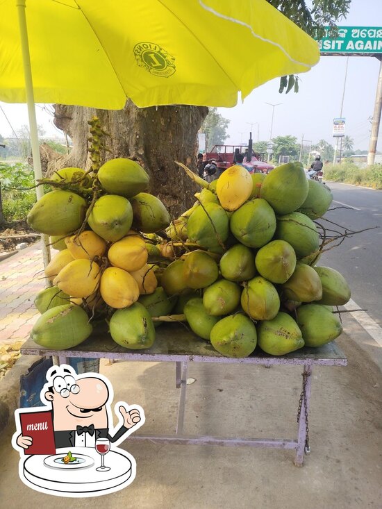Menu at coconut shop, Kuruda