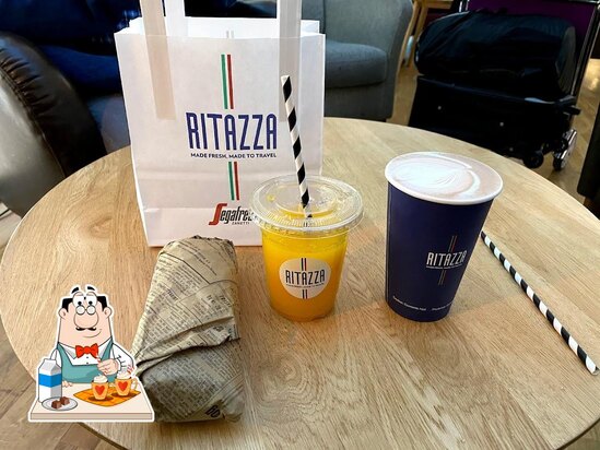 Menu at Caffé Ritazza cafe, Gardermoen, Oslo lufthavn airport