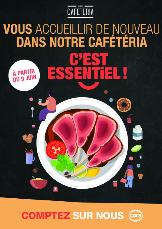 Menu at Cora Cafeteria, Saint-Dizier