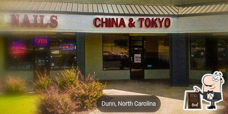 Menu at China Tokyo restaurant, Dunn