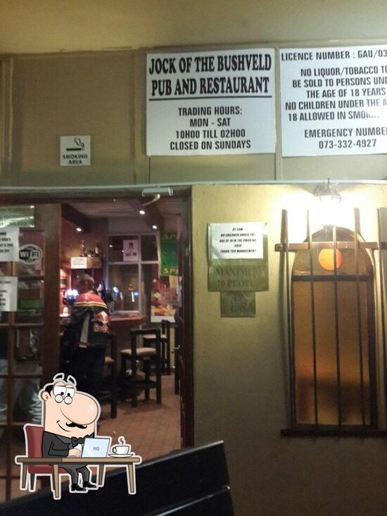 Jock Of The Bushveld Pub And Restaurant, Pretoria - Restaurant menu ...