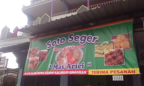Menu at Soto Seger Mas Arief restaurant, Semarang