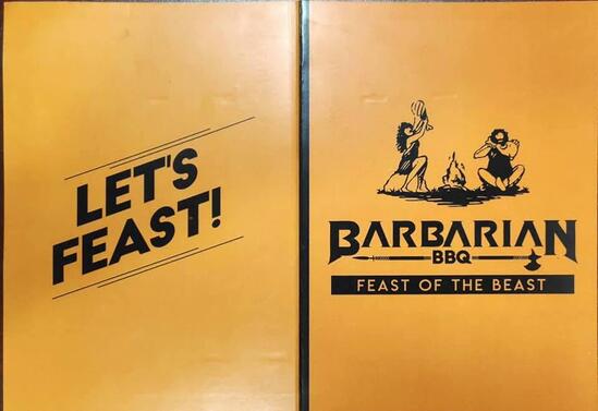 Menu at Barbarian BBQ, Chennai