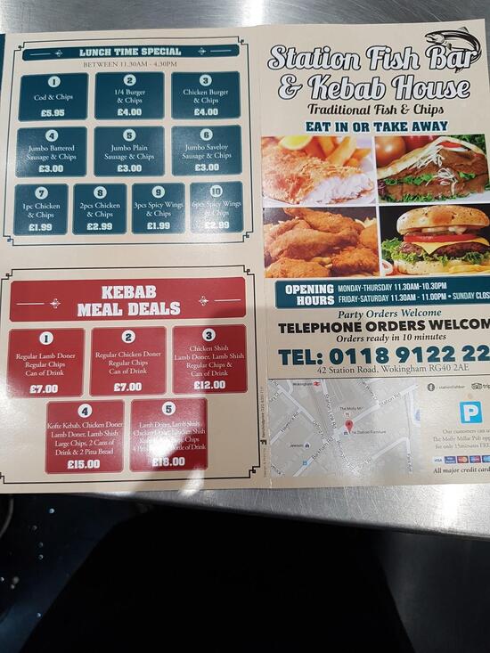 Station Fish Bar in Wokingham - Restaurant menu and reviews