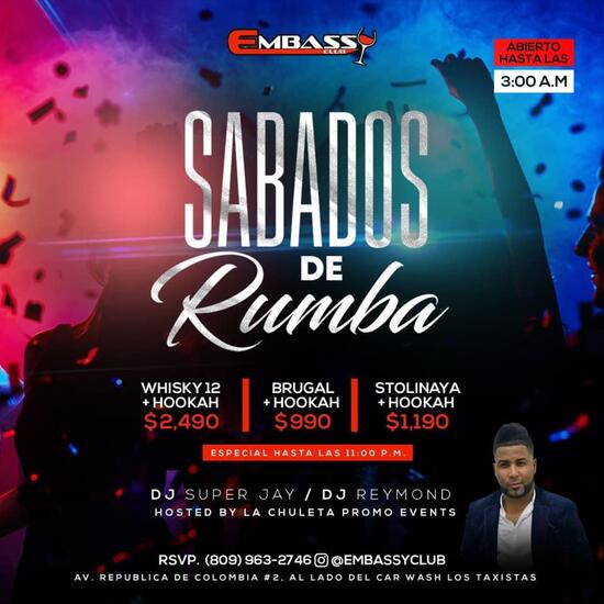 Menu at Embassy Club, Santo Domingo