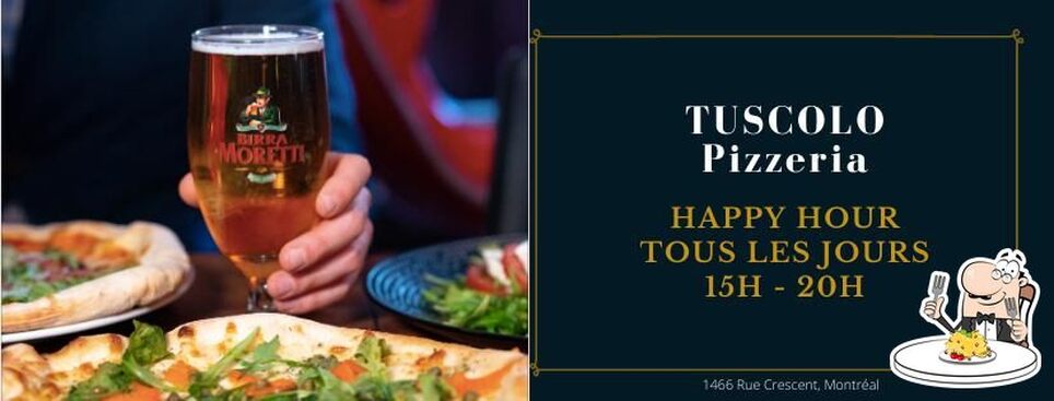 Menu at Tuscolo restaurant, Montreal