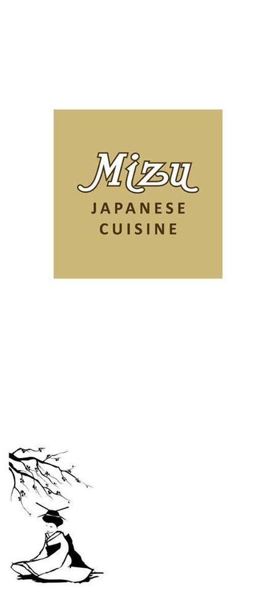 Menu at Mizu Japanese Cuisine restaurant, Clonmel