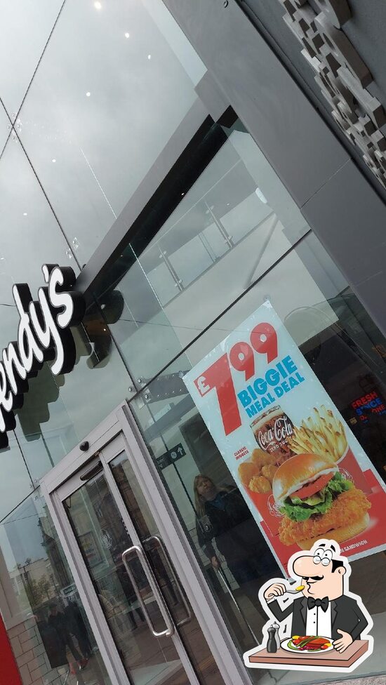 Menu at Wendy's restaurant, Sheffield, 26-28 High St