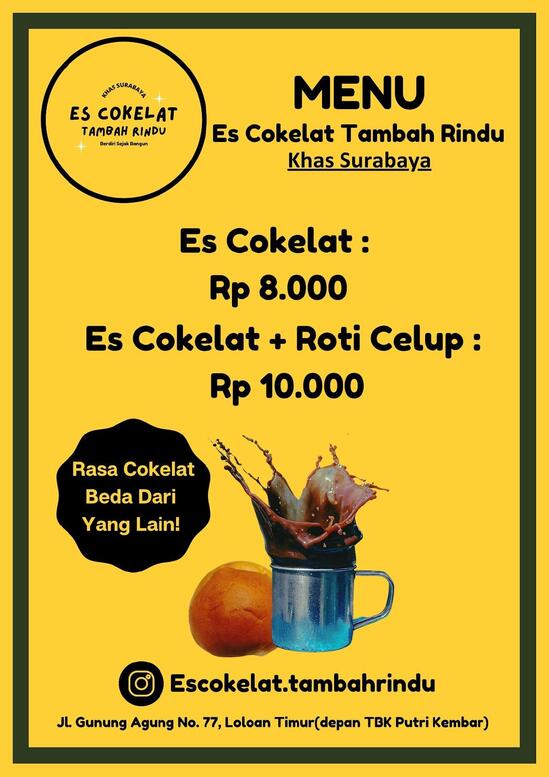 Carta del café Es Cokelat Tambah Rindu, Negara