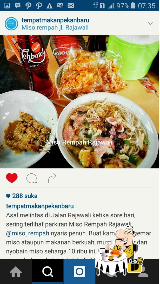 Menu at MISO REMPAH RAJAWALI restaurant, Pekanbaru, Jl. Rajawali No.42a