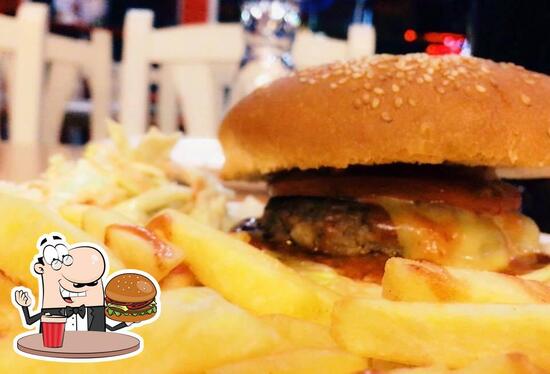 Menu at Burger Mania restaurant, Tirana