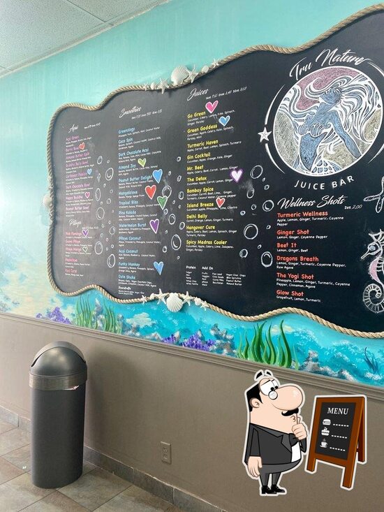 Menu at Tru Nature Juice Bar, Lancaster