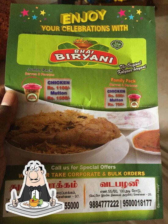 Bhai Biryani, Chennai - Restaurant menu, prices and reviews