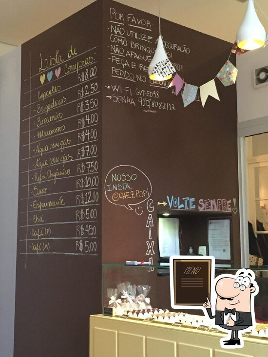 Menu at Chez Popi cafe, Florianópolis