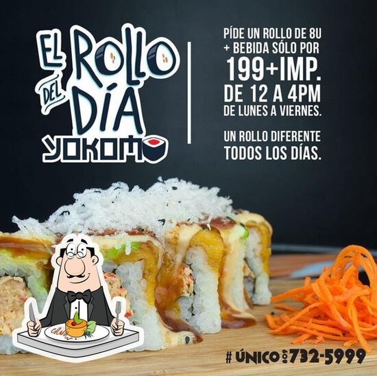 Menu at Yokomo Sushi Arroyo Hondo restaurant, Santo Domingo, Plaza FM local