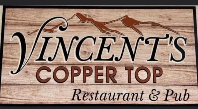 Menu at Vincent's Coppertop Restaurant and Pub, Blairsville
