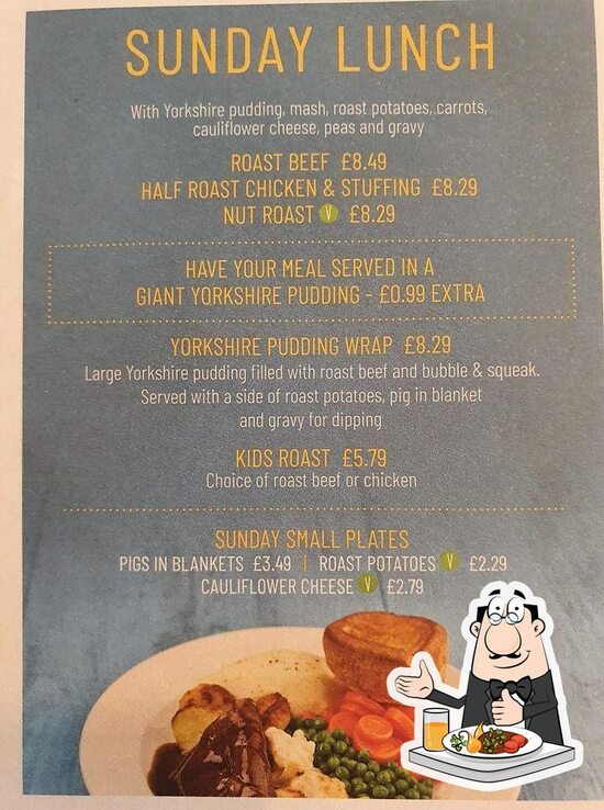 Menu at Starting Gate pub & bar, Newbury