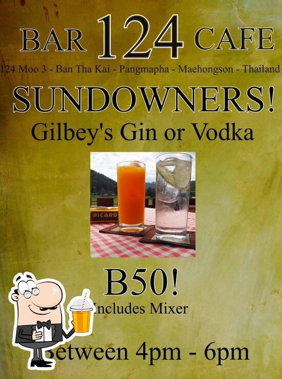 Menu at Bar 124 Cafe & Accommodation, Thailand, 124 Moo 3 Ban Tha Kai ...