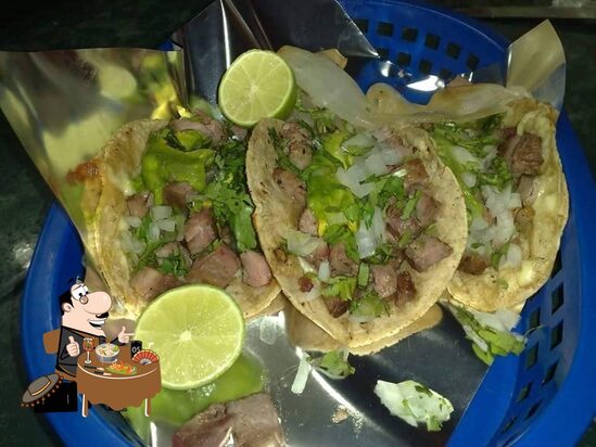 Menu at Tacos Chiquis restaurant, Guadalupe