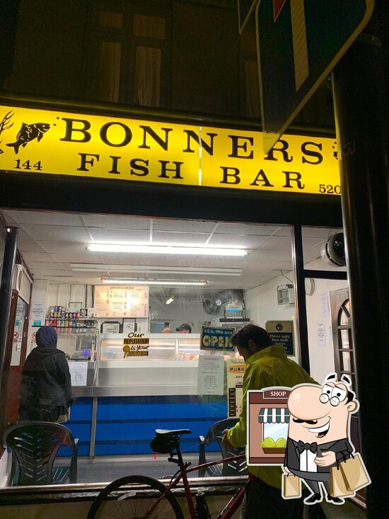 Menu at Bonners Fish Bar, London