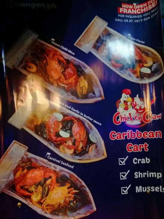 Menu at Chick'en Claw restaurant, San Fernando, 69 R-9