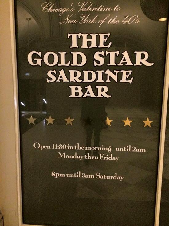 Menu at Gold Star Sardine Bar, Chicago