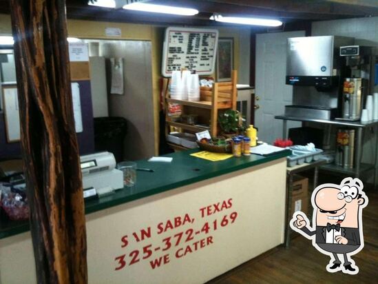 Menu at TX BBQ, San Saba