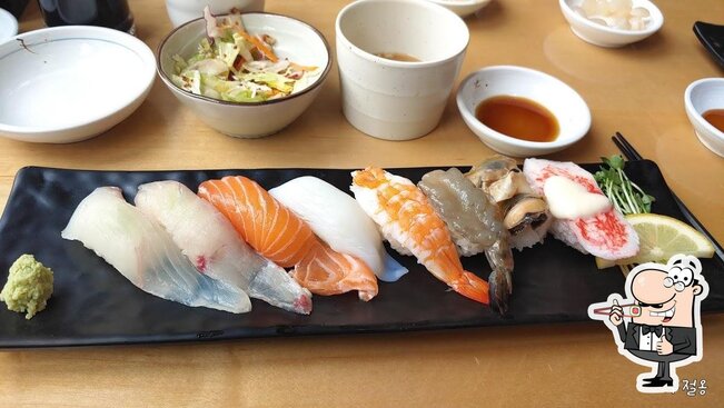 Menu at Bong Sushi restaurant, Seoul, Gonghang-daero