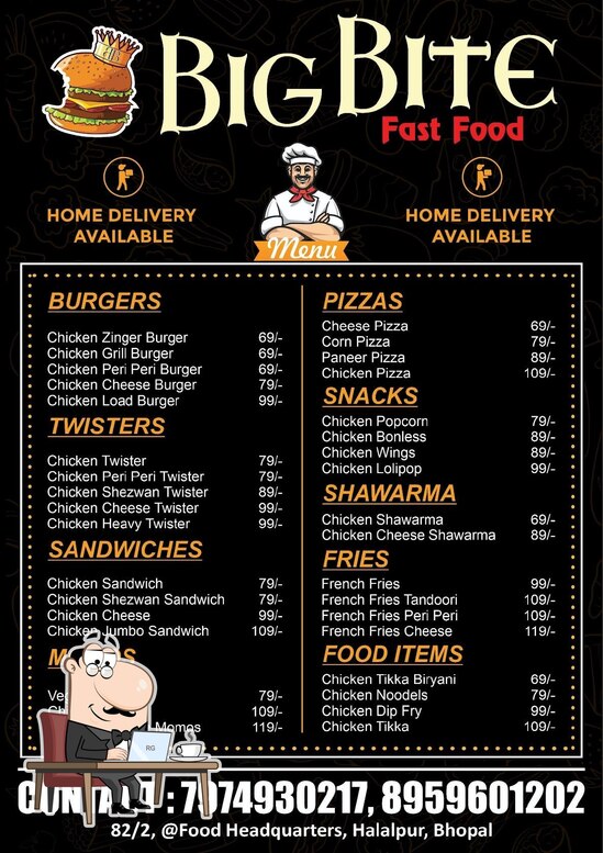 Menu at BIG Bite Fast Food, Bhopal