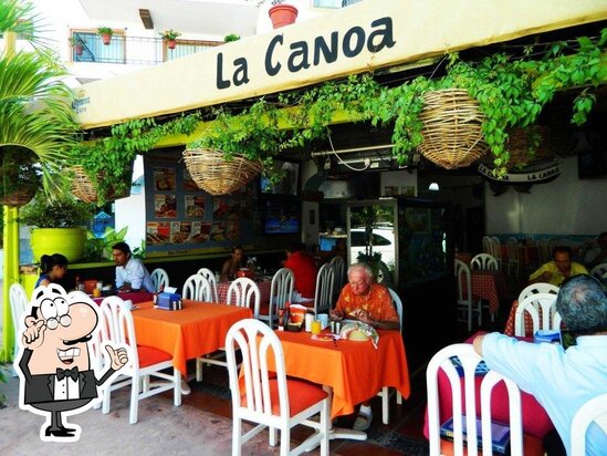 Menu at La Canoa cafe, Puerto Vallarta