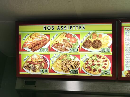 Menu at Nazar Döner Kebab, Cernay