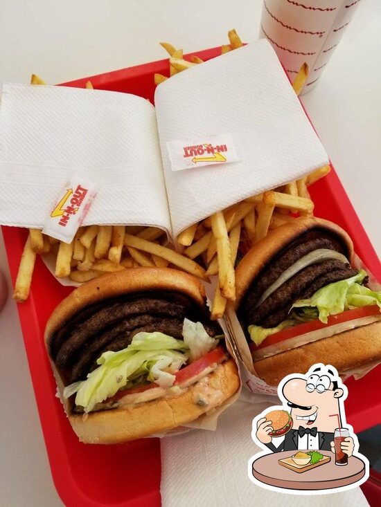 Menu at In-N-Out Burger fast food, Victorville, Civic Dr