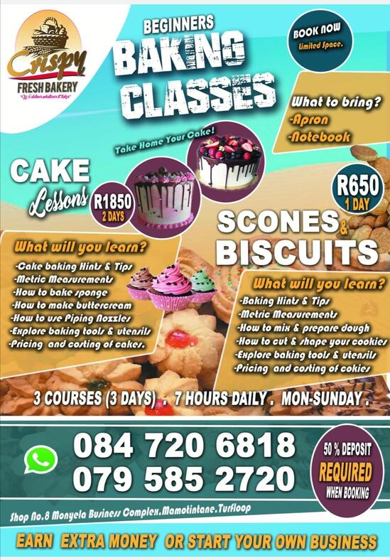 Speisekarte von Crispy Fresh Bakery, Südafrika