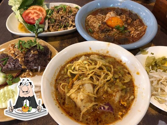 Menu at Khow Soi Lamduan Faharm restaurant, Chiang Mai