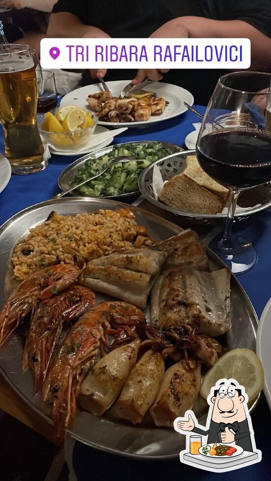 Menu at Tri Ribara, Rafailovići