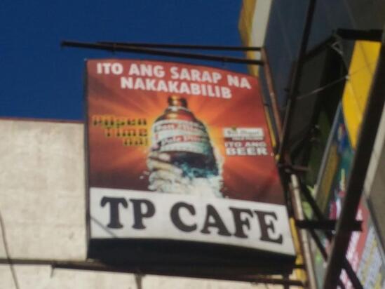 Menu at TP CAFE, Baguio