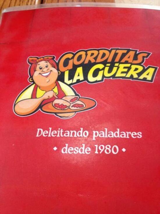 Menu at Gorditas La Güera restaurant, Pachuca, Av Benito Juárez 802