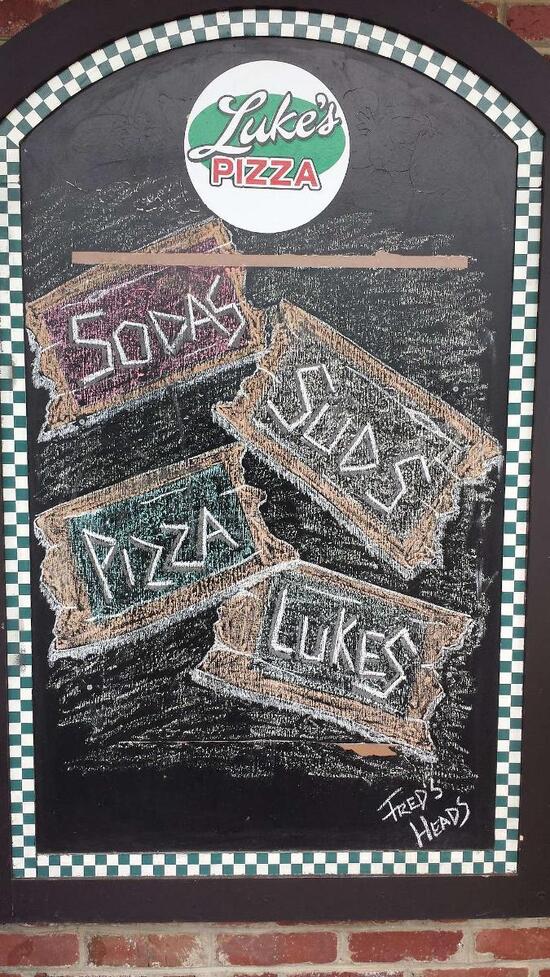 Menu at Luke's Pizza pizzeria, Johnson City