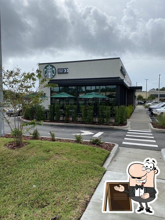 Menu at Starbucks, Jacksonville, 11222 Beach Blvd