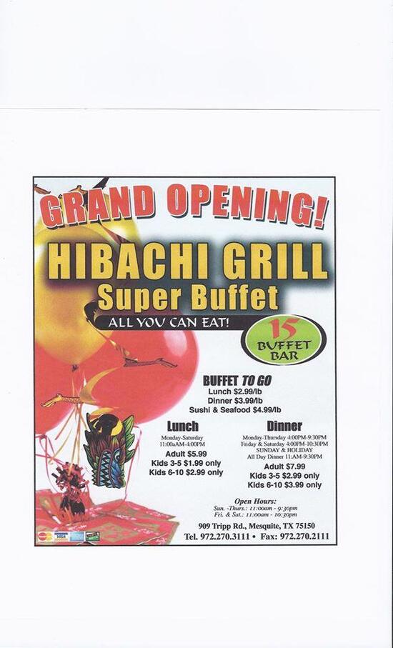 Hibachi Grill Super Buffet in Mesquite