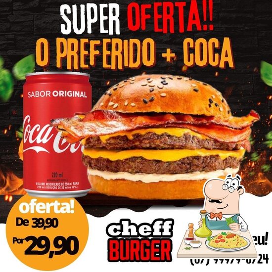 Menu at CHEFF BURGER restaurant, Dourados