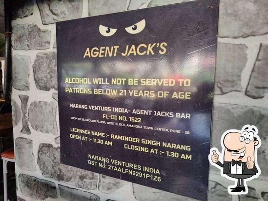 Menu at Agent Jack's (Amanora), Pune, Centre Mall