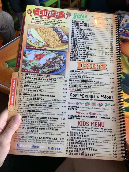 Menu at El Taxco Mexican Grill & Bar, Somerset, 918 S Hwy 27