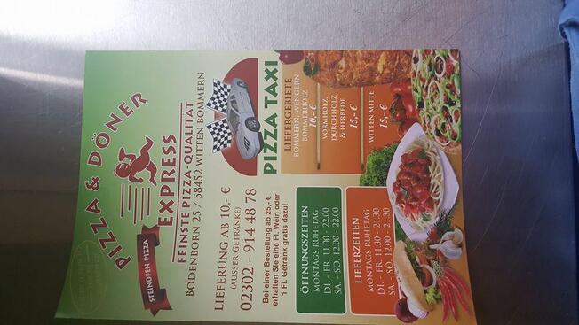 Speisekarte von Pizza & Döner Express, Witten